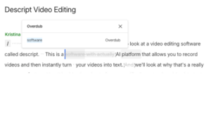 How to Use Descript AI Overdub Voices - OPTIWEB