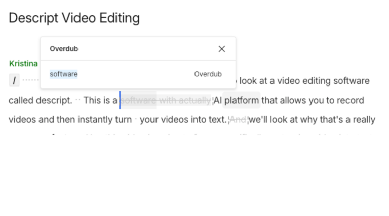 How to Use Descript AI Overdub Voices - OPTIWEB